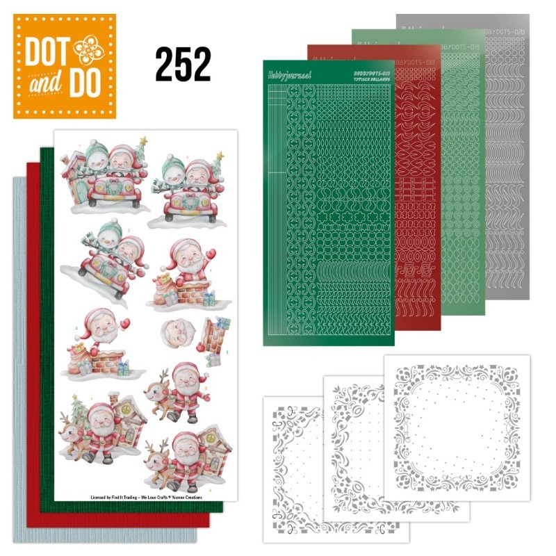 Dot and do 252 - kit Carte 3D - Scène de Noël